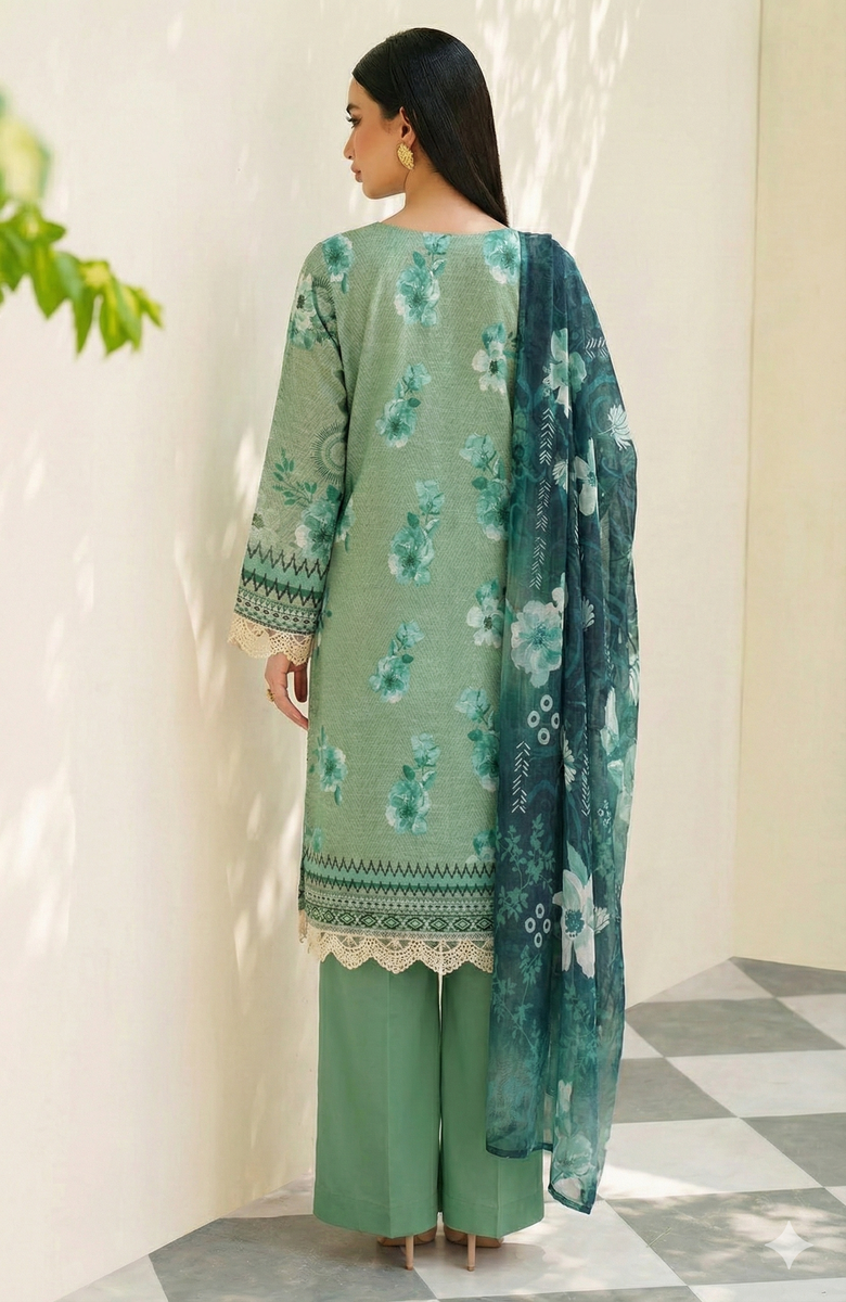 Sassi Vol 2639 Unstitched Embroidered Lawn Suit – SASSI